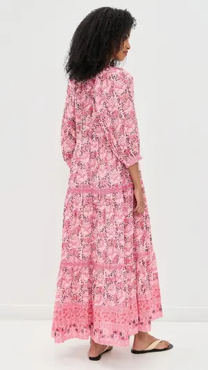 Bell Clara Maxi Dress - Pink Print