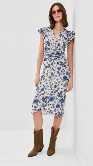 Isabel Marant Terenae Floral Midi Dress