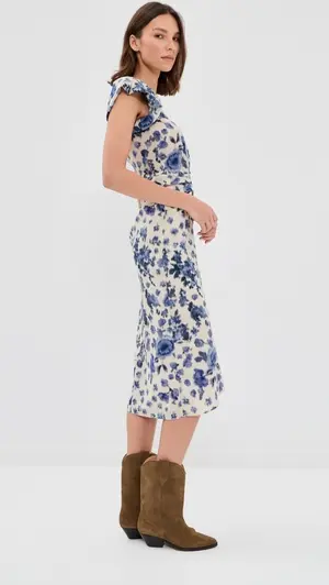Isabel Marant Terenae Floral Midi Dress