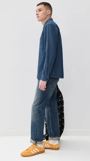 RHYTHM Textured Wale Long Sleeve Shirt