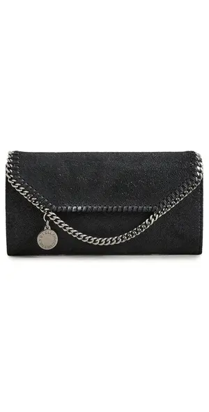 Stella McCartney Falabella Continental Wallet - Black