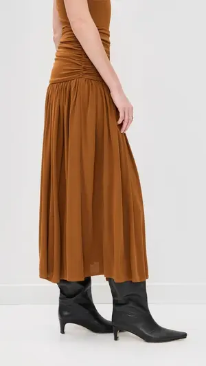 Françoise Nora Midi Skirt - Walnut