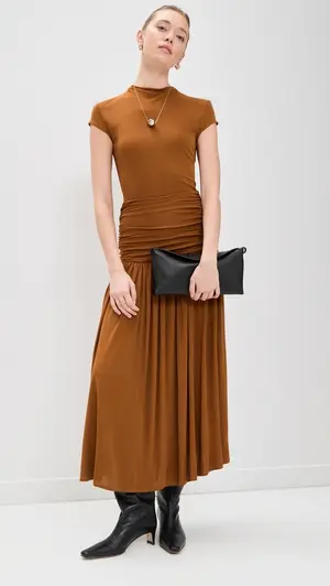 Françoise Nora Midi Skirt - Walnut