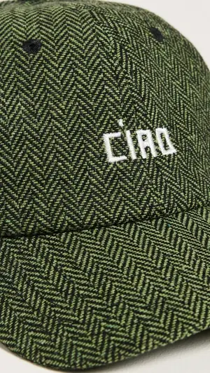 Clare V. Wool Baseball Cap - Green & Black
