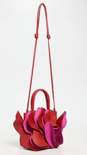 Farm Rio Floral Leather Handheld Bag