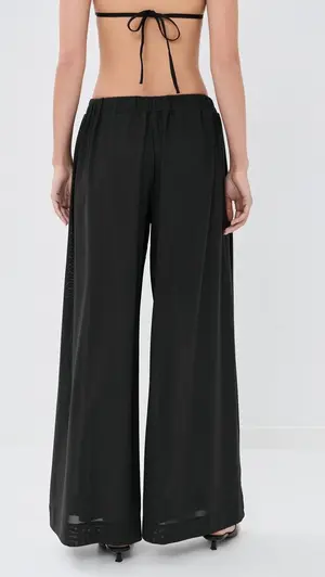 Staud Marza Wide Leg Pants - Black