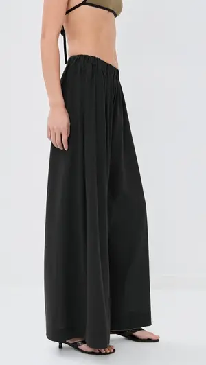 Staud Marza Wide Leg Pants - Black