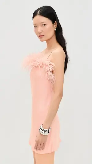 A.L.C. Opal Feather-trim Dress