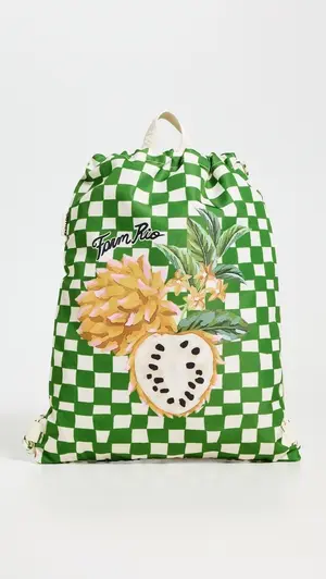 Farm Rio Printed Canvas Backpack