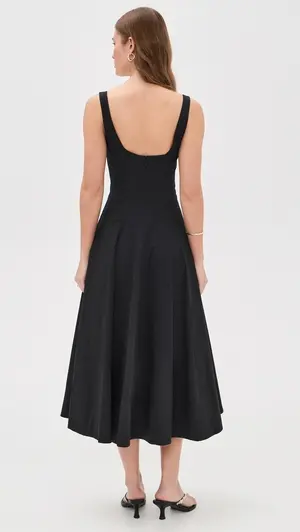 Staud Wells Midi Dress - Black