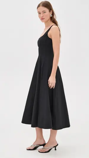 Staud Wells Midi Dress - Black
