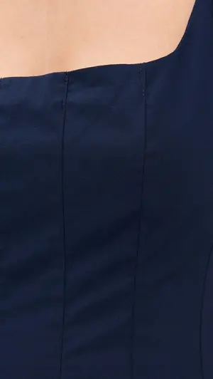Staud Wells Midi Dress - Navy
