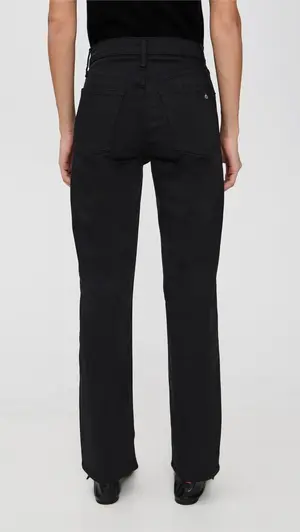 Rag & Bone Flexi Harlow Mid-rise Ankle Straight Jeans - Black