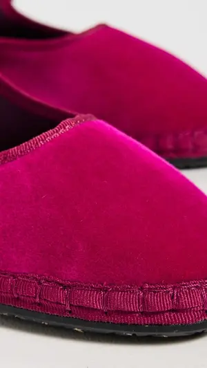 FLABELUS Velvet Mary Jane Flats - Pink