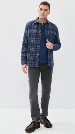 Rails Alder Plaid Stretch Flannel Shirt Jacket