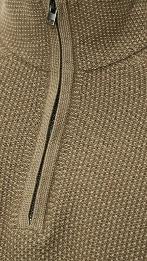 Vince Geo Jacquard Quarter Zip Sweater - Teton/river Sand