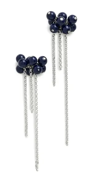 Rachel Comey Bauble Mesh Earrings - Navy