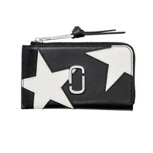 Marc Jacobs Top Zip Multi Wallet /white - Black