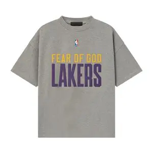 Fear Of God X Nba Lakers 90's Tee - Grey