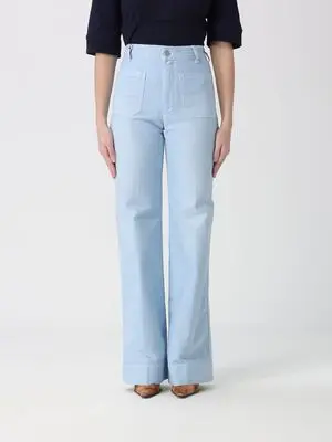 Victoria Beckham High Rise Wide Leg Jeans - Blue