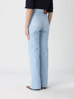 Victoria Beckham High Rise Wide Leg Jeans - Blue
