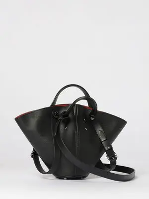 MAISON MARGIELA Tumbled Calfskin Flared Handbag - Black