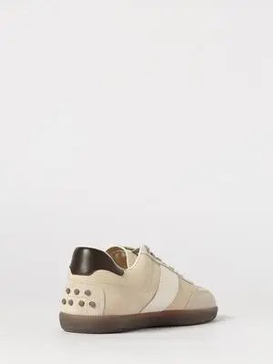 TOD'S Lace-up Suede Sneakers - Beige
