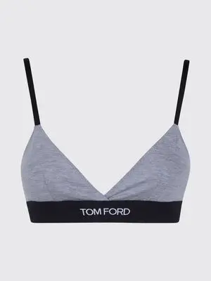 TOM FORD V-neck Modal Bra With Adjustable Straps Grey