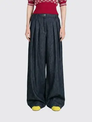 Dries Van Noten Dries Van Noten Wide-Leg Pleated Jeans Blue