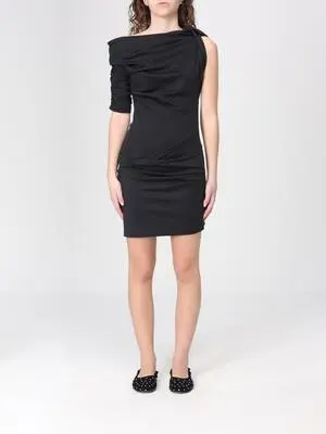 Jacquemus Asymmetrical Draped Mini Dress - Black