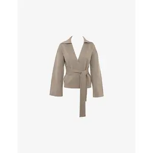 House Of Cb Wrap-front Knitted Jacket - Dve