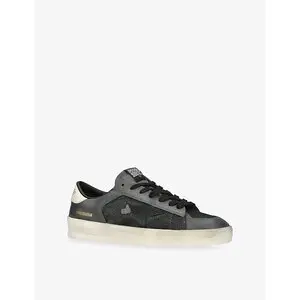 GOLDEN GOOSE Stardan Suede And Mesh Trainers - Grey/m.cmb
