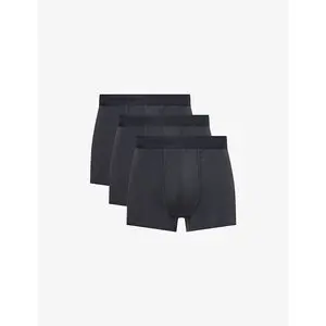 CHE Branded Mid-rise Pack Of Three Stretch-woven Trunks Xxl - Midnight Navy