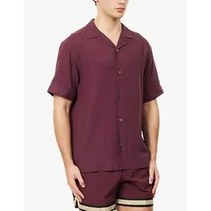 CHE Valbonne Camp-collar Woven Shirt - Red