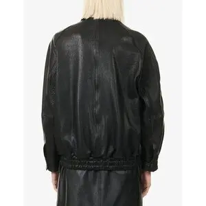 Nour Hammour Rafe Spread-collar Leather Jacket