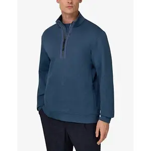 Boggi Milano Half-zip Cotton-blend Jumper