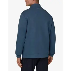 Boggi Milano Half-zip Cotton-blend Jumper