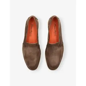 Santoni Malibu Suede Loafers