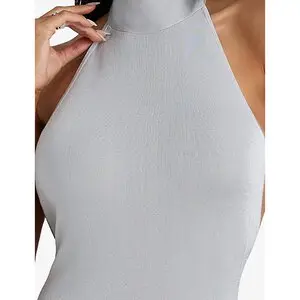 House Of Cb Knitted Halterneck Maxi Dress