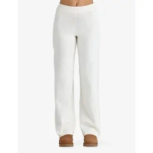 House Of Cb Relaxed-fit Knitted Trousers - Cloud Dancer