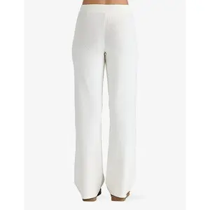 House Of Cb Relaxed-fit Knitted Trousers - Cloud Dancer