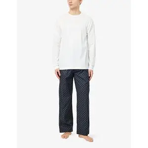 Calvin Klein Monogram-print Cotton Poplin Pyjama Set