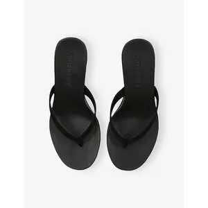 Steve Madden Suede Wedge Sandals - Black