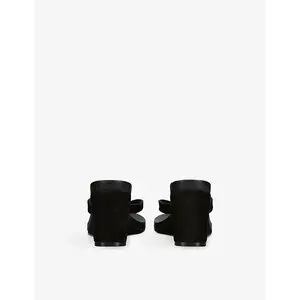 Steve Madden Suede Wedge Sandals - Black
