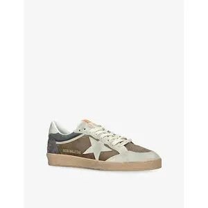 GOLDEN GOOSE Ball Star Waxed-suede Trainers - Camel/oth