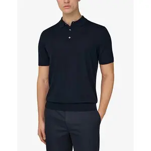 Boggi Milano Superfine Wool Knitted Polo Shirt