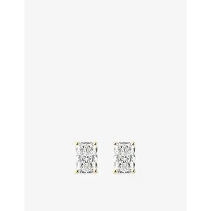 THE DIAMOND LAB Diamond Lab 18ct 3.09ct Lab-grown Diamond Stud Earrings - Yellow Gold