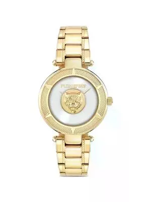 PLEIN SPORT 36mm Gold Tone Watch - White