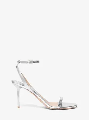 Michael Kors Gwyneth Metallic Embossed Leather Stiletto Sandals