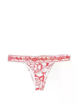 Farm Rio Floral Bikini Bottoms - White